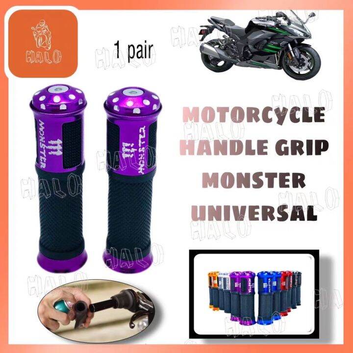 HALO MOTOR MOTORCYCLE HANDLE GRIP UNIVERSAL (MONSTER) 6 COLORS | Lazada PH