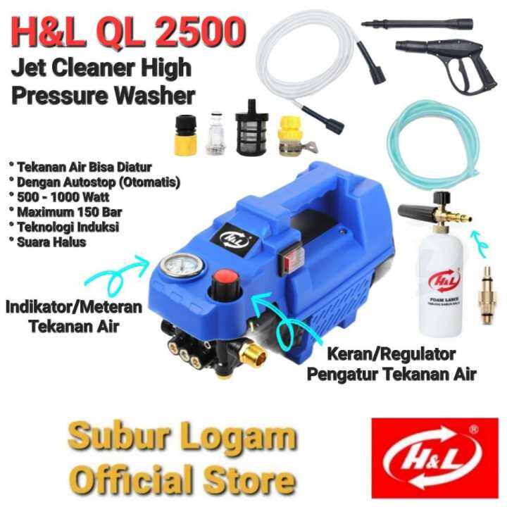 (Paket) H&L QL 2500 + Foam Lance Jet Cleaner High Pressure Washer ...