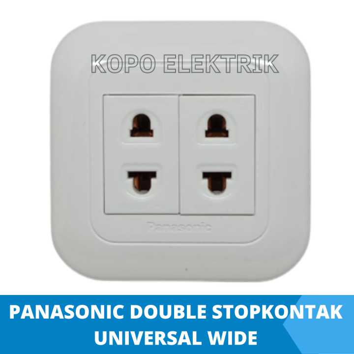 Panasonic Double Stopkontak Universal Stop Kontak Tanam | Lazada Indonesia