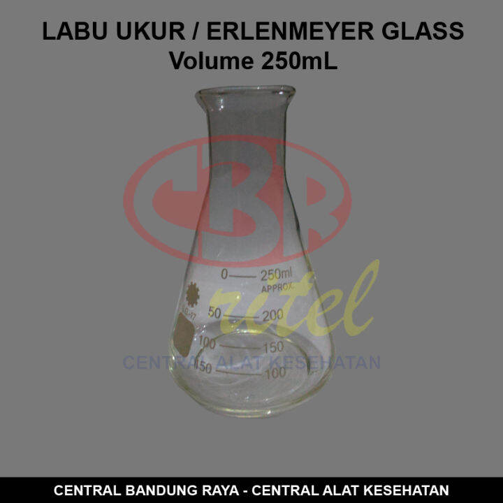 Gelas Labu Ukur / Erlenmeyer Glass Volume 250mL | Lazada Indonesia