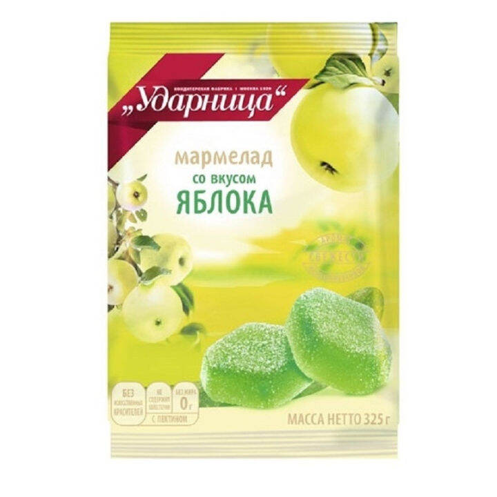 УДАРНИЦА Мармелад со вкусом яблоко 325грамм | Lazada.co.th