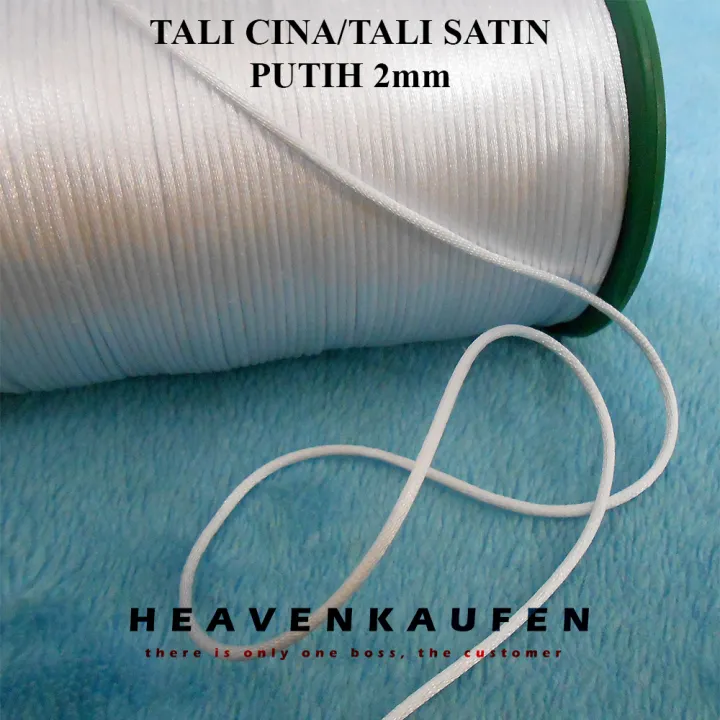 Tali Satin Cina / Tali Cina Diameter 2 mm Warna Putih Harga Per 10 ...