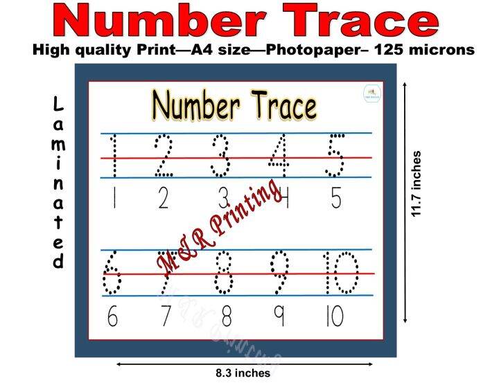 Number Trace laminated | Lazada PH