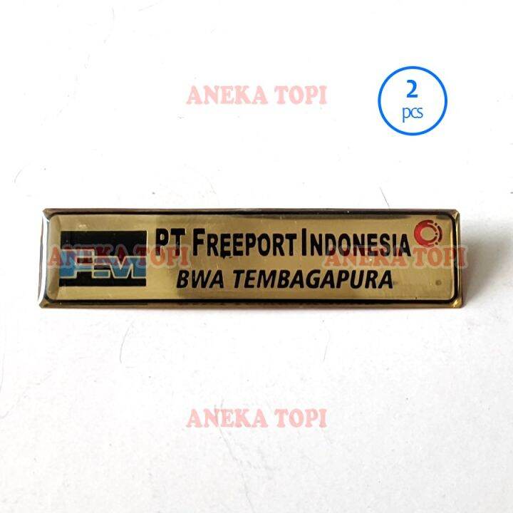 Name Tag Peniti - Papan Nama Dada Karyawan Freeport – Nametag Custom ...