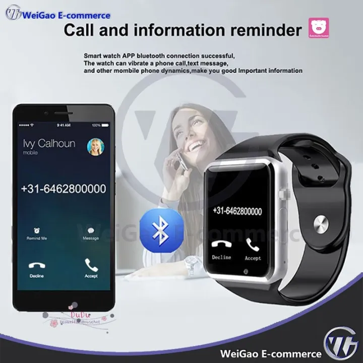 COD A1 Smart Watch With Camera Bluetooth TF/SIM Card Phone √akk【731 ...