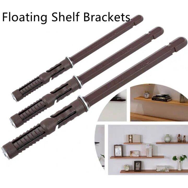 Floating Shelf Brackets Concealed Plank Support Wall Shelf Invisible ...