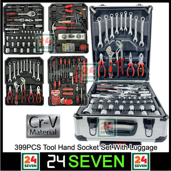 399pcs Tool Set Hand Tools Box Socket Set With Luggage Tool Box CRV ...