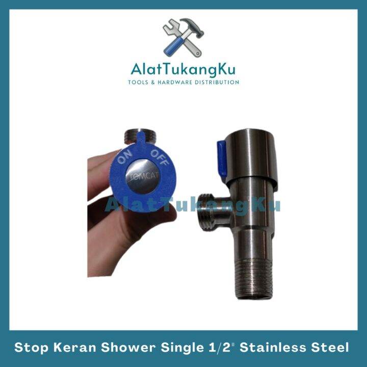 Stop Keran Shower Single 1/2" Stainless Steel / Kran shower Single ...