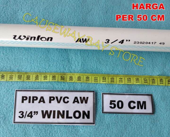 Pipa PVC 3/4 INCH AW WINLON PUTIH 50CM | Lazada Indonesia