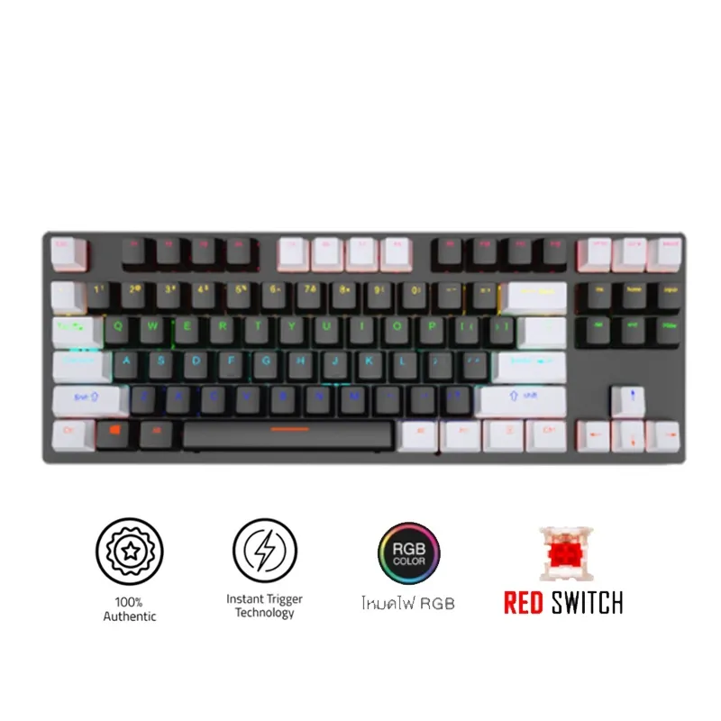 【ส่งจากไทย️】Niye คีบอร์ด 87 Keys mini RGB TKL Mechanical Gaming ...