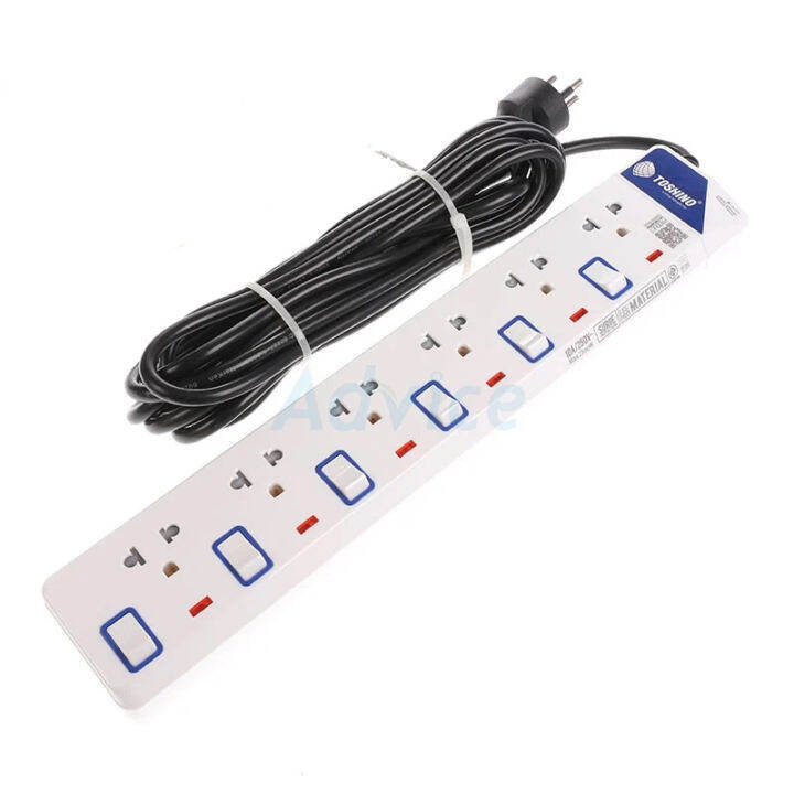 Power Bar TOSHINO ET-9165M (5M) 'White' | Lazada.co.th