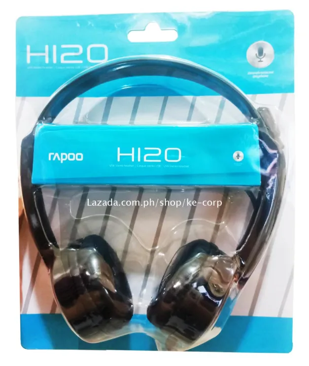 Rapoo H120 USB Stereo Headset with Volume Control & Noise Reduction ...