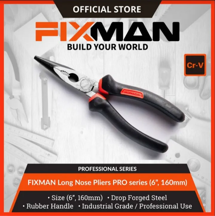FIXMAN PRO Series Long Nose Pliers 6", 8" inches | Lazada PH