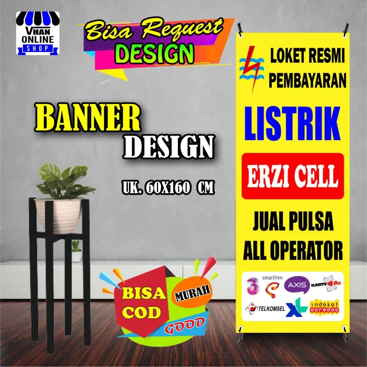 Spanduk Banner Agen Listrik, Konter Pembayaran Listrik Murah Keren ...