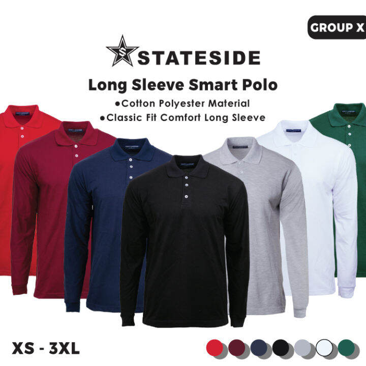 STATESIDE X NORTH HARBOUR Long Sleeve Smart Polo NHB24400 Unisex Adult ...