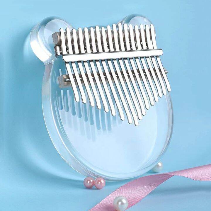 【Moon Musical】อัพเกรด Kalimba โปร่งใส17คีย์นิ้วหัวแม่มือเปียโนอะคริลิ ...
