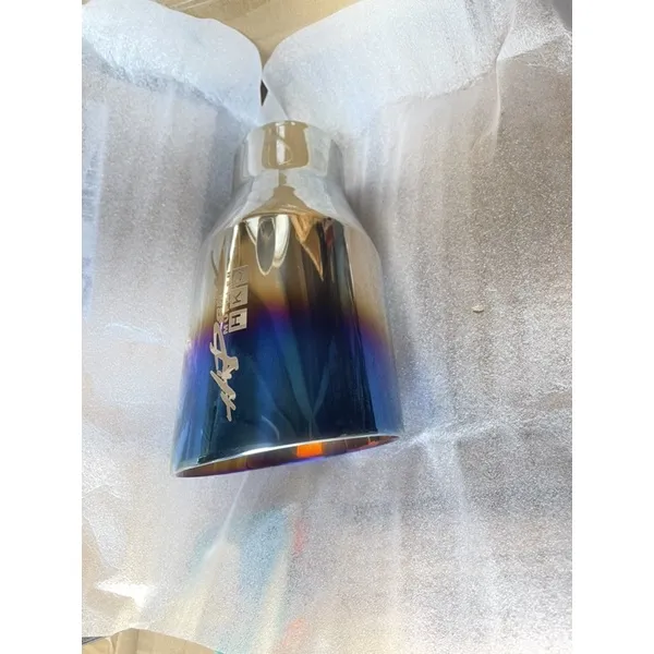HKS titanium tail pipe tip car exhaust ekzos kereta blue stainless ...