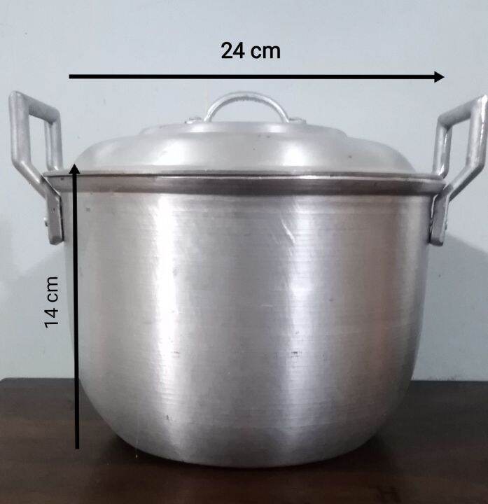 HEAVY DUTY KALDERO #1 DOUBLE HANDLE/ Kaldero Saingan/ Lapad-24cm; Lalim ...