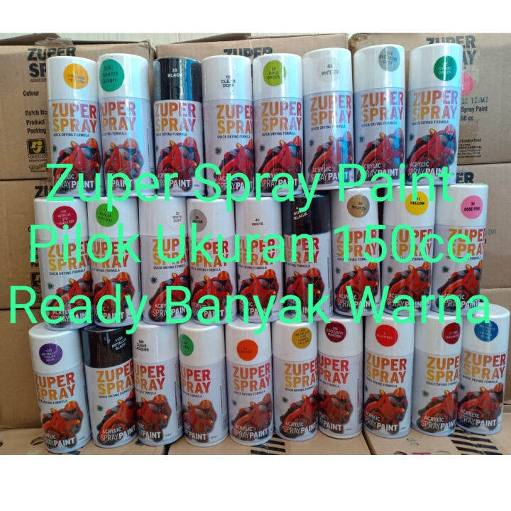Pilok Pilox Zuper Spray Paint Warna Glossy Metallic Doff Hitam Putih ...