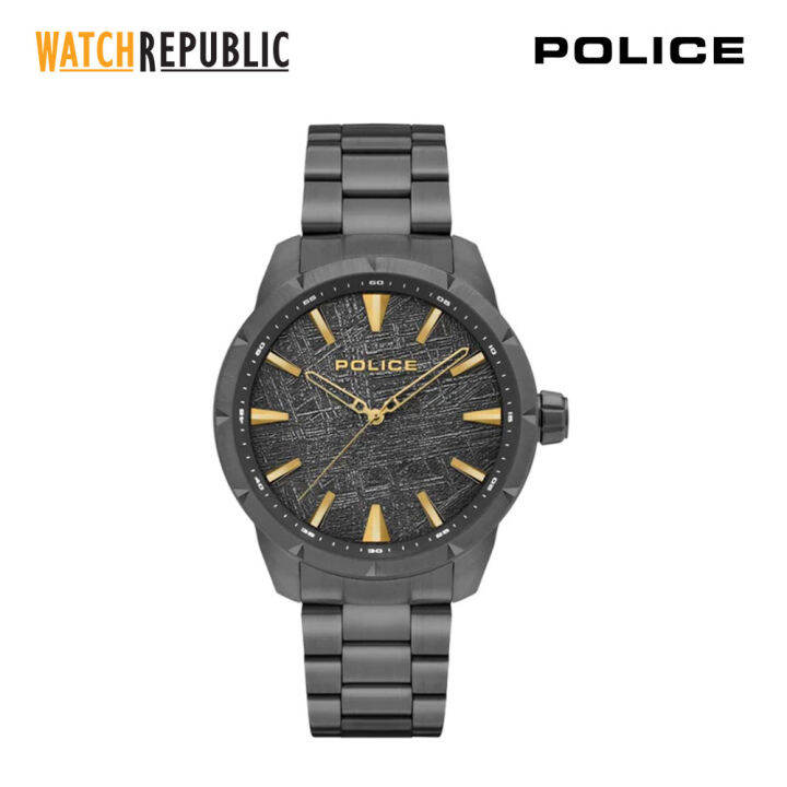 Police Pendry Gray Stainless Steel Analog Quartz Watch For Men ...