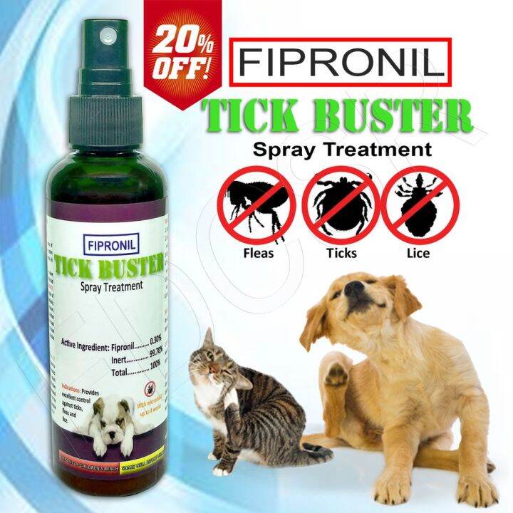 100ml Tick Buster Anti Tick Fipronil Spray Treatment Anti Fleas and ...