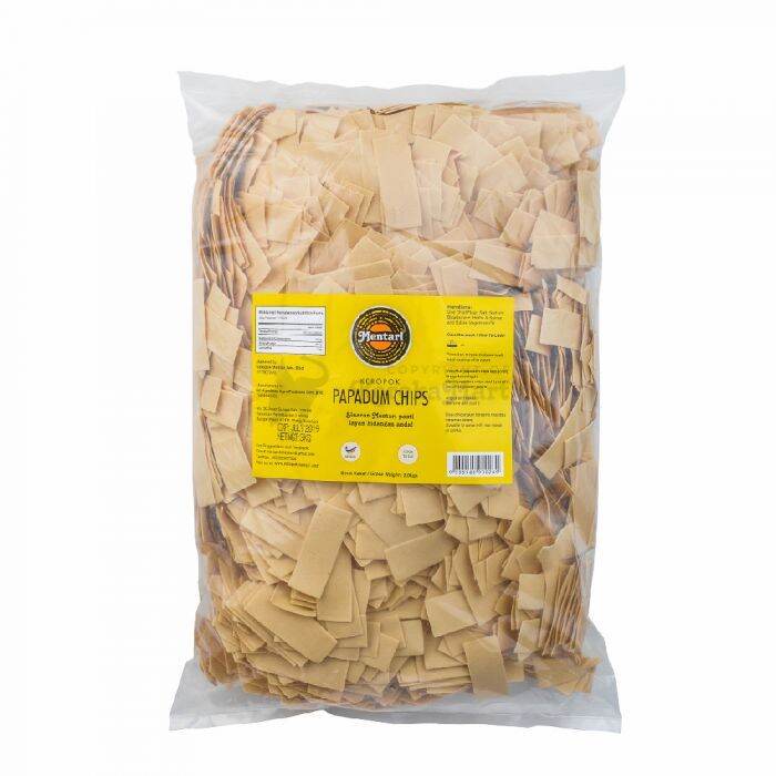 MENTARI Raw Papadom Chips / Papadom Mentah 1kg (Repack) | Lazada