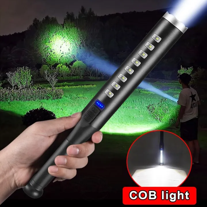 Outdoor Patrol USB Rechargeable Flashlight Tactical Self Defense ...