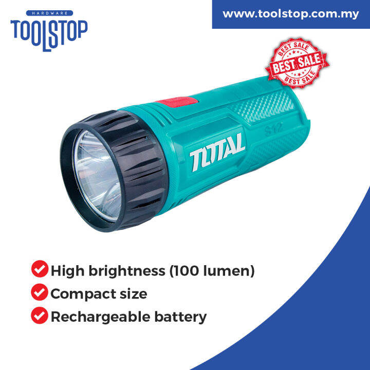 Total 12V Li-ion Flashlight TWLI1201/TWL1223 | Lazada