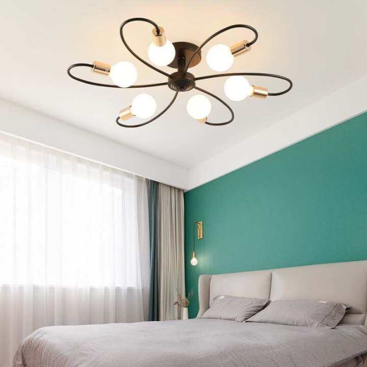 Modern Nordic Lampu Siling Flower Design Pendant Ceiling Light Lampu ...