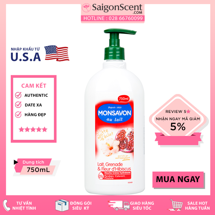 Sữa Tắm Monsavon Au Lait Douche Crème Hydration ( 750mL ) | Lazada.vn