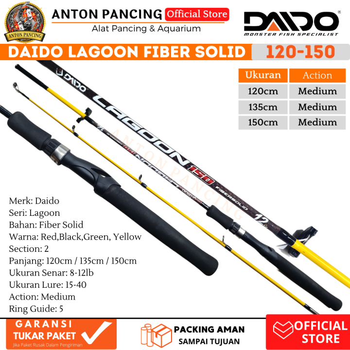 Joran Pancing Daido Lagon Fiber Solid 120 135 150cm Action Lentur Max ...