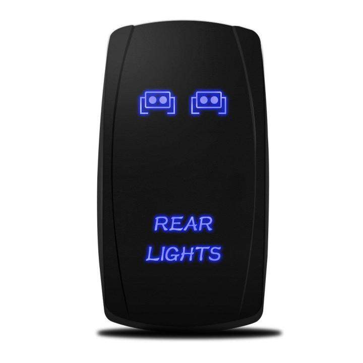 MICTUNING Green 5pin Fog Light Rocker Switch ON-Off LED Light 20A 12V ...