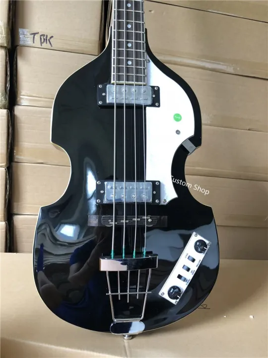 Free Shipping Low Price 4 String Violin Bass Black Bass Electric Guitar ...