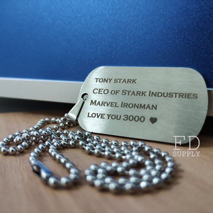 Engrave Personalized Rantai Nama Army Military Dog Tag Necklace | Lazada