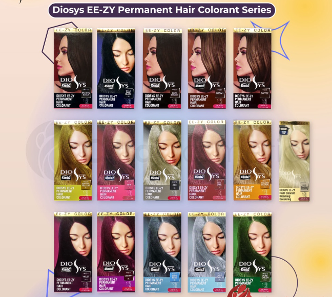 DIOSYS PERMANENT HAIR COLOR 100ml Pewarna Rambut / Cat Rambut / Semir ...