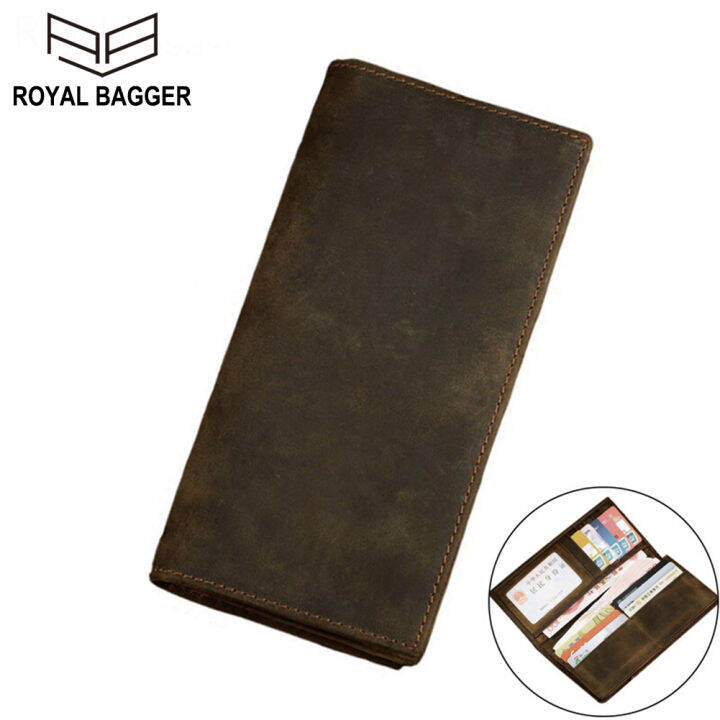 Royal Bagger RFID Italy Genuine Cow Leather Long Wallet For Man ...