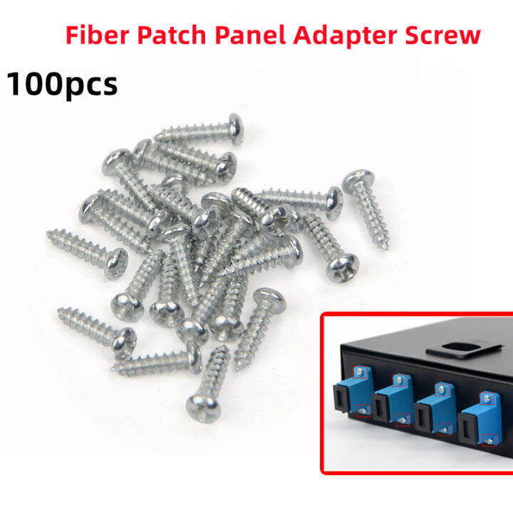 100 pcs per bag Fiber Patch Panel Adapter Screw Fiber optic terminal ...