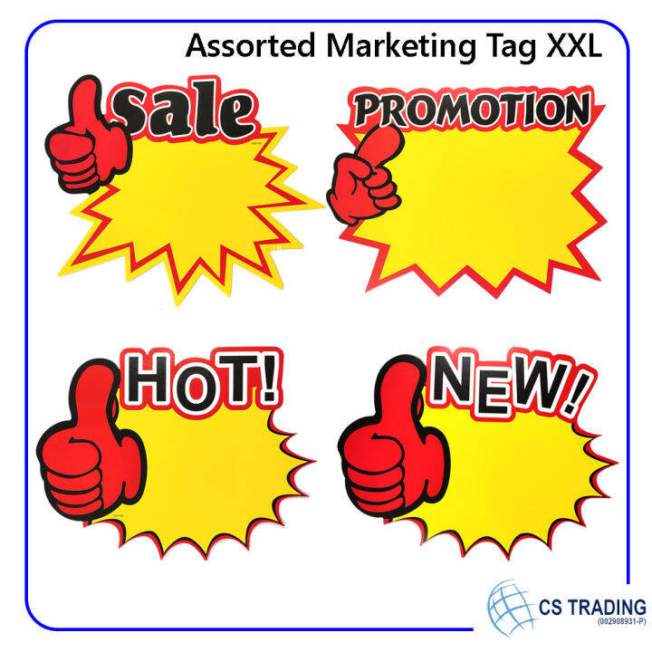 Extra Large Assorted Marketing Discount Price Tag Labels / Hot / New ...