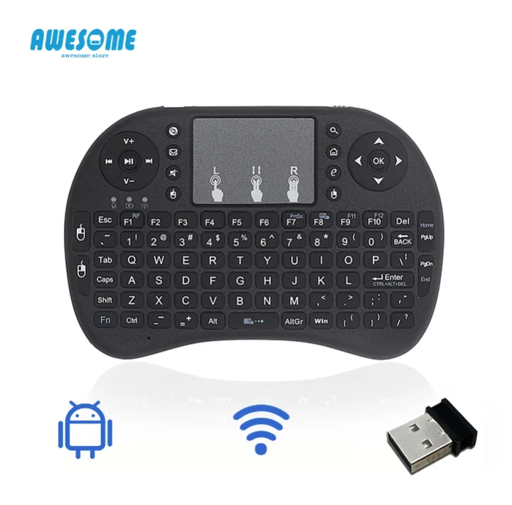 Mini I8 Wireless Keyboard 2.4GHz RF with Mouse Touchpad Backlit gaming ...