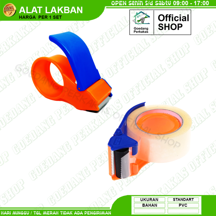 Alat Lakban Dispenser Tape Cutter 1 Set lakban Tempat Lakban Plastik ...