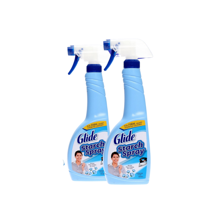Glide Starch Spray Easy Iron with Fabric Protection (500 mL) Set of 2 ...