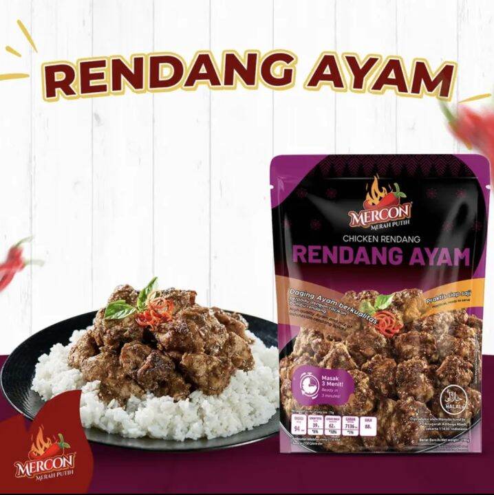 MERCON MERAH PUTIH - RENDANG AYAM LIMITED EDITION!! | Lazada Indonesia
