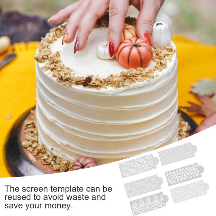6-Piece Cake Template Cake Decoration Template Cake Decoration Embossed ...