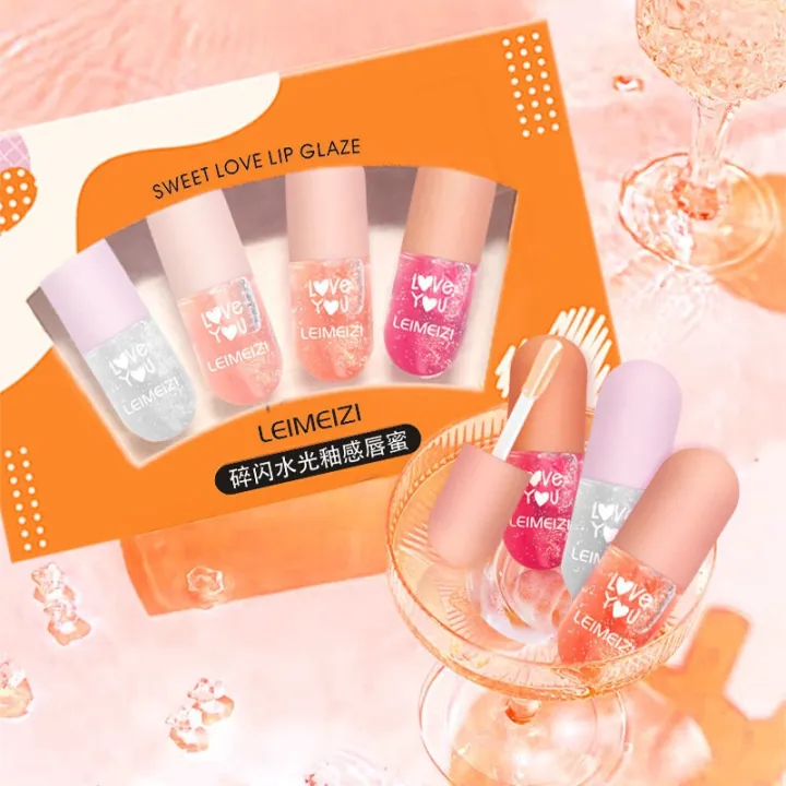 Wishcat Capsule Pearl Lip Gloss Glass Lip Band Fine Flash Hydrating ...