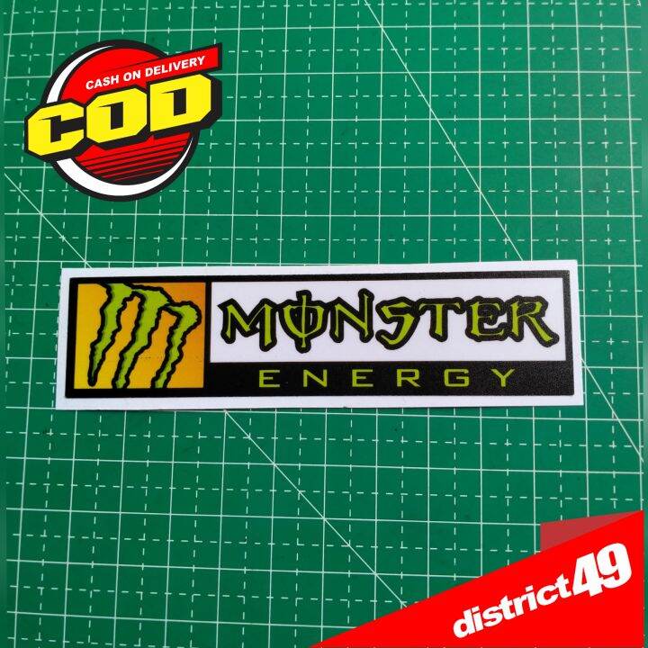 Stiker Print Cut Laminasi Glossy Tahan Air - Stiker MONSTER ENERGY ...