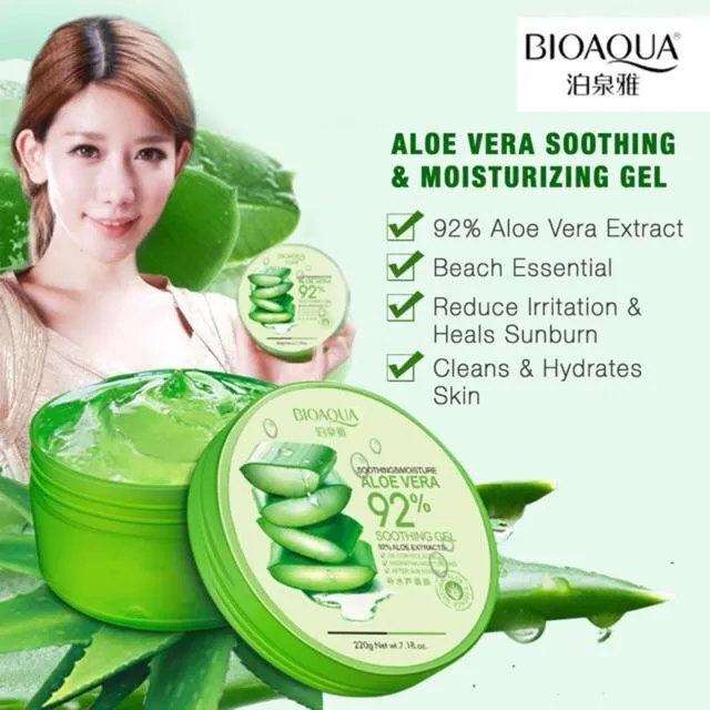 ON SALE NOW! BIOAQUA Soothing & Moisture Aloe Vera Whitening Gel 220g Reduce the appearance of ...