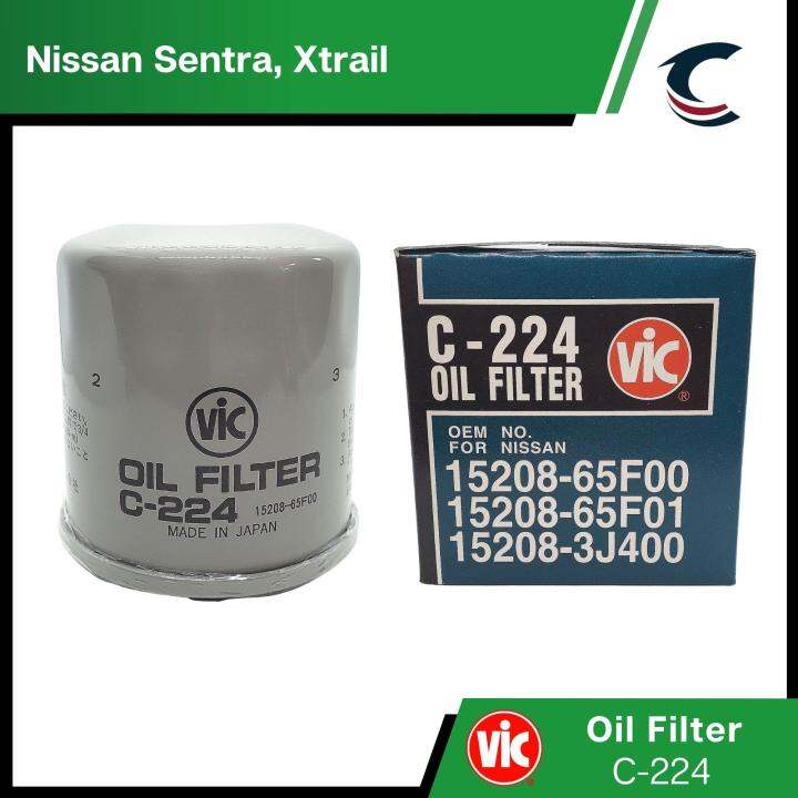 VIC C224 C-224 Oil Filter Japan for Nissan Sentra, X-trail | Lazada PH