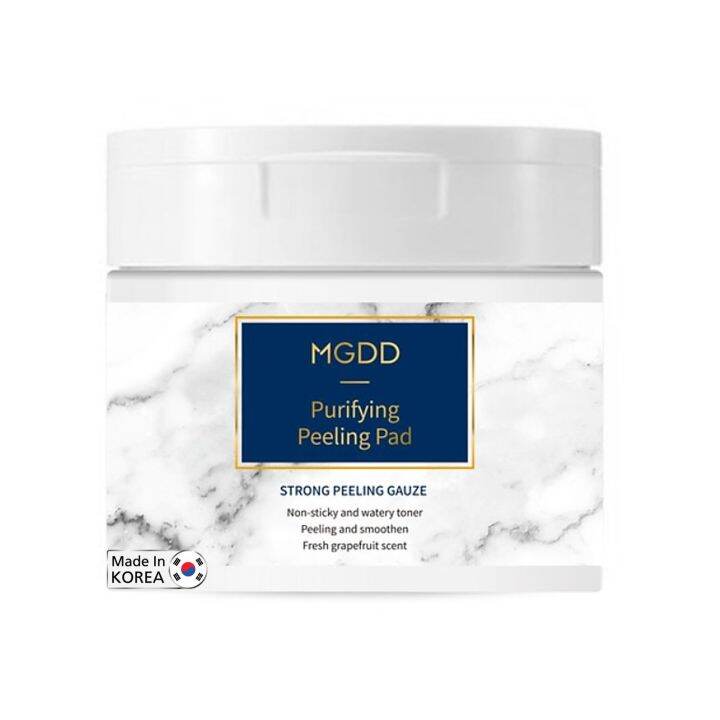 MGDD Purifying Peeling Pad แผ่นเช็ดทำความสะอาดผิวหน้าพร้อมการบำรุงสูตร ...