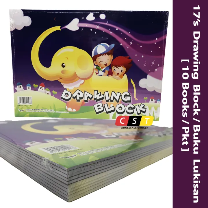 B4 Drawing Block Buku Lukisan 100g 17s [10 Books] Lazada
