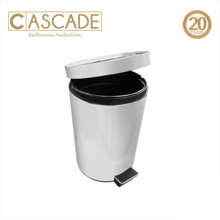 Cascade 12 Liter Stainless Steel Step Bin with Extra Container Inside ...